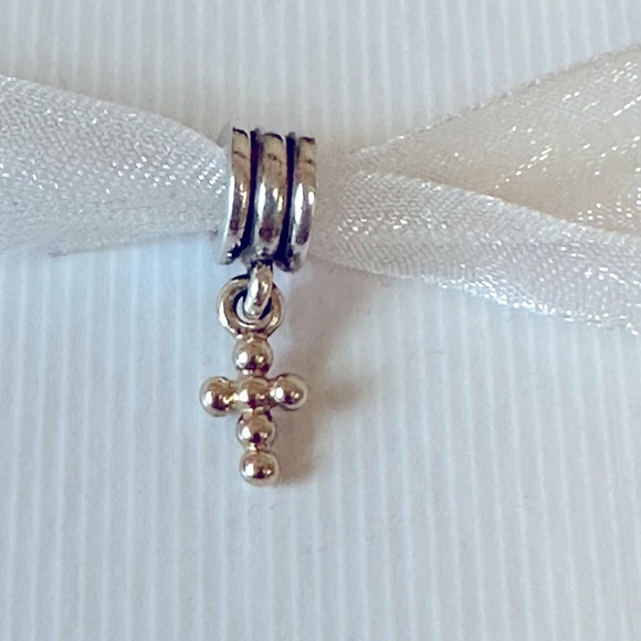 Pandora | Jewelry | Pandora Retired Rare 4k Gold Cross Dangle Charm ...